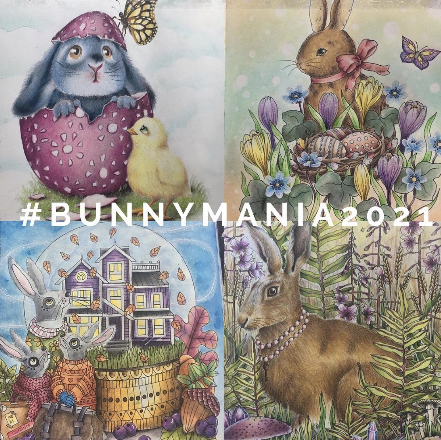 Bunny Mania 2021 Color Along - Coloring Queen